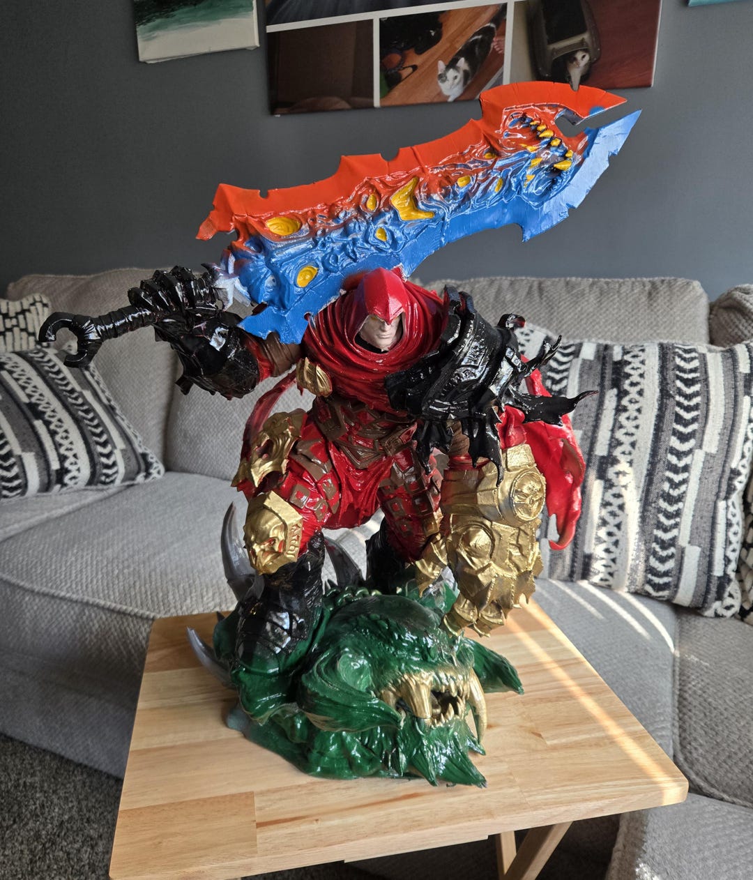 3d Printed Hand Painted War Statue From Darksiders - Etsy