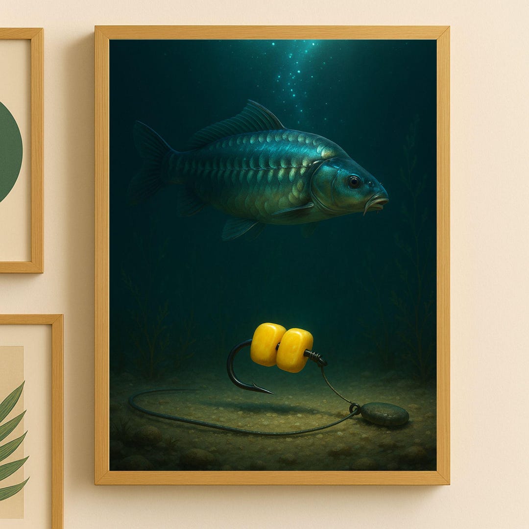 Fishing Wall Art Carp Poster Printable Digital Download Underwater ...