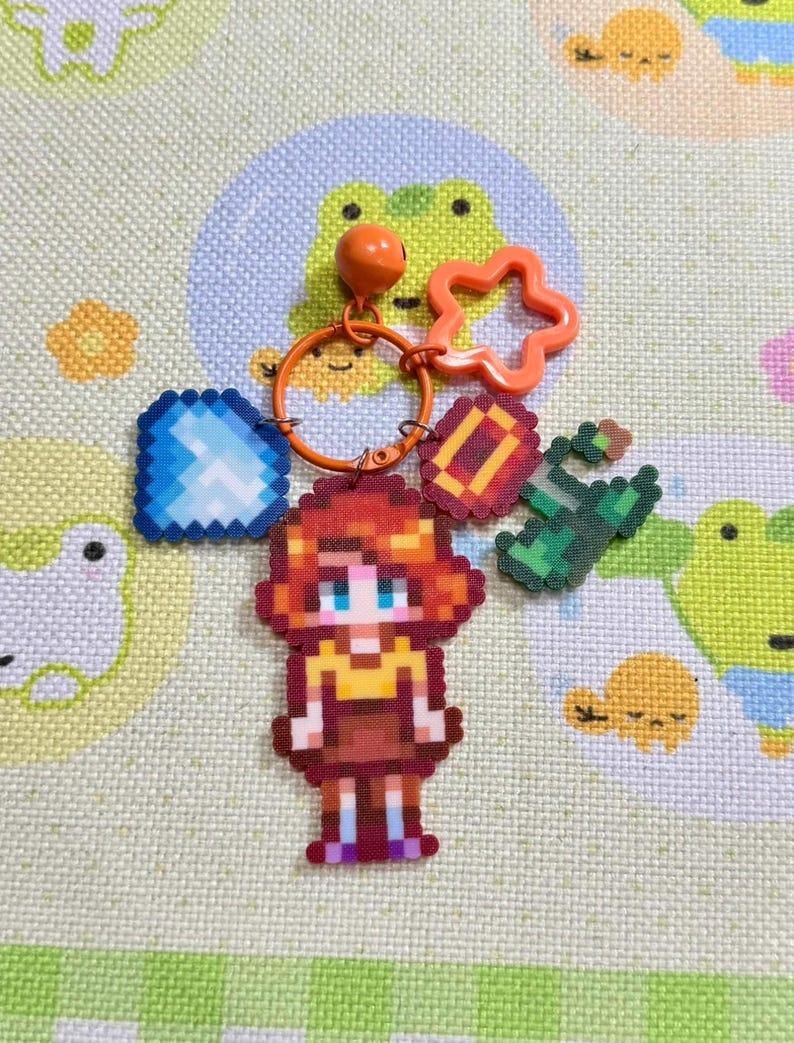 Handmade Stardew Valley Pixel Art Keychains | Sebastian Abigail Shane ...