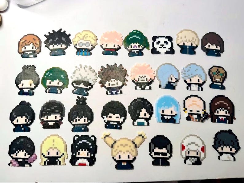 Jujutsu Kaisen JJK Pixel Art Keychains & Magnets | All Characters Gojo ...