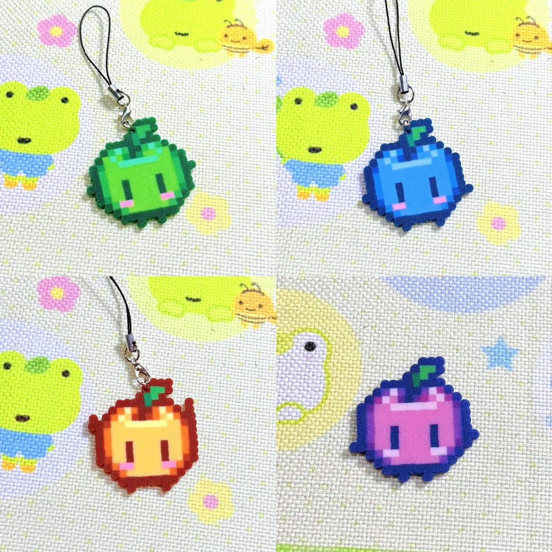 Stardew Valley Junimo Lucky Charm Keychain & Magnet | Handmade Pixel ...