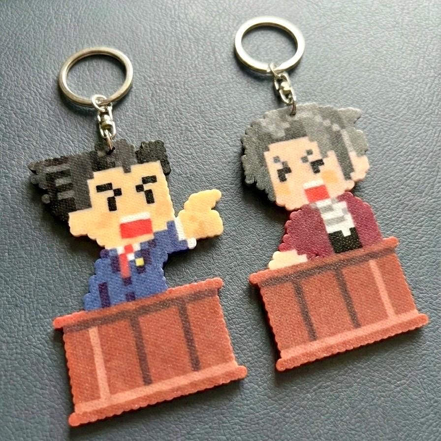 Lawyer Game Pixel Art Keychain & Magnet | Handmade Perler Bead ...