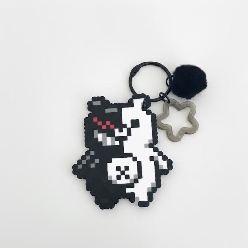 Danganronpa 1 Pixel Art Keychain & Magnet | Monokuma Junko Kyoko ...