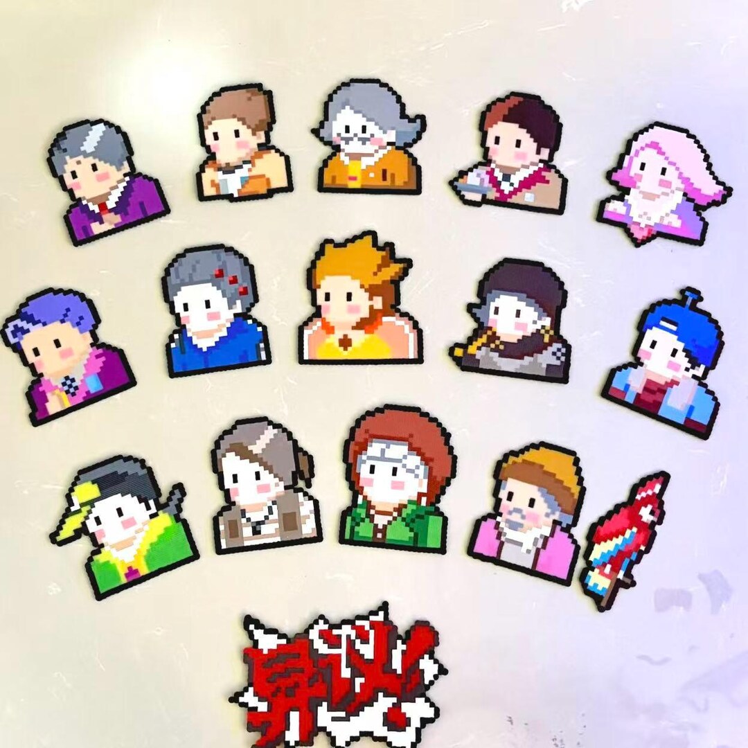 Lawyer Game Witness Collection Pixel Art Keychain & Magnet | Handmade ...