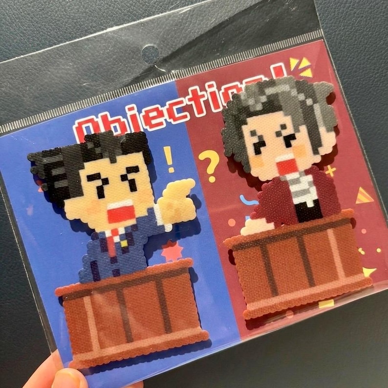 Lawyer Game Pixel Art Keychain & Magnet | Handmade Perler Bead ...
