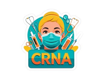 CRNA Masked Portrait Sticker | Anesthesia Nurse Gift - Etsy