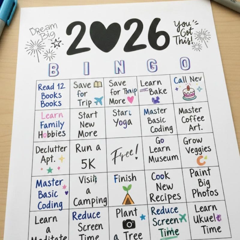 Nye Bingo Template - Etsy