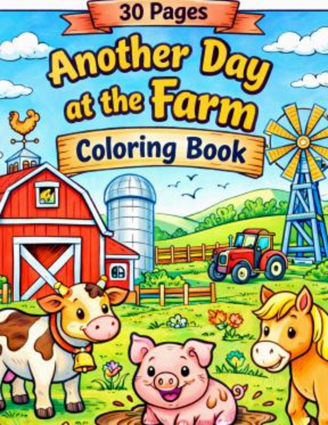 Another Day at the Farm Coloring Book Printable, Coloring Pages PDF ...