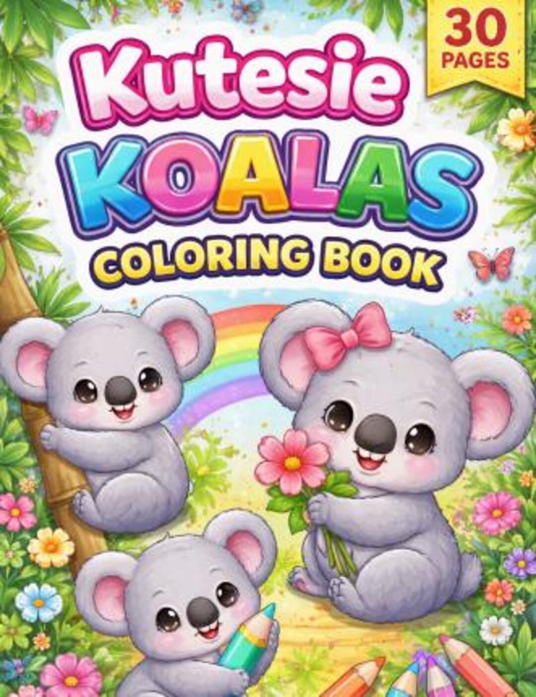 Kutesie Koalas Coloring Book Printable, Coloring Pages PDF, Coloring ...