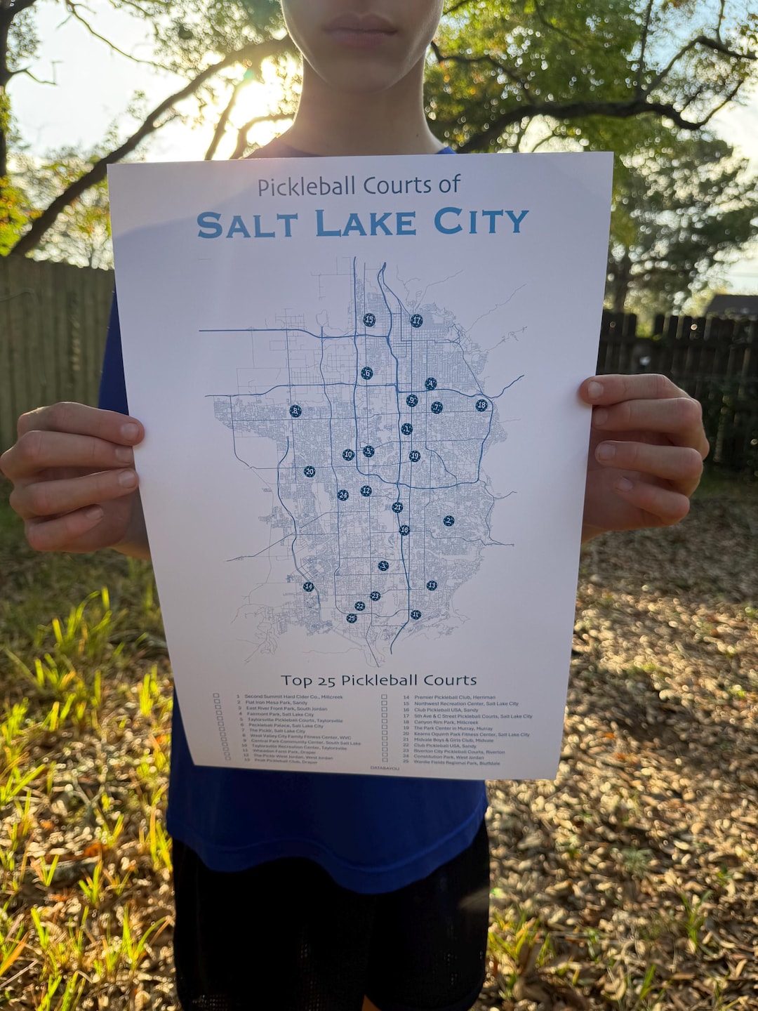 Top 25 Pickleball Courts in Salt Lake City Poster Map - Etsy