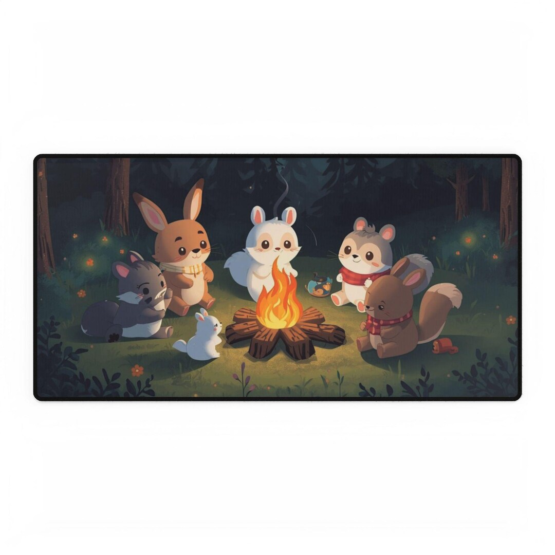 Campfire Animals Desk Mat - Etsy