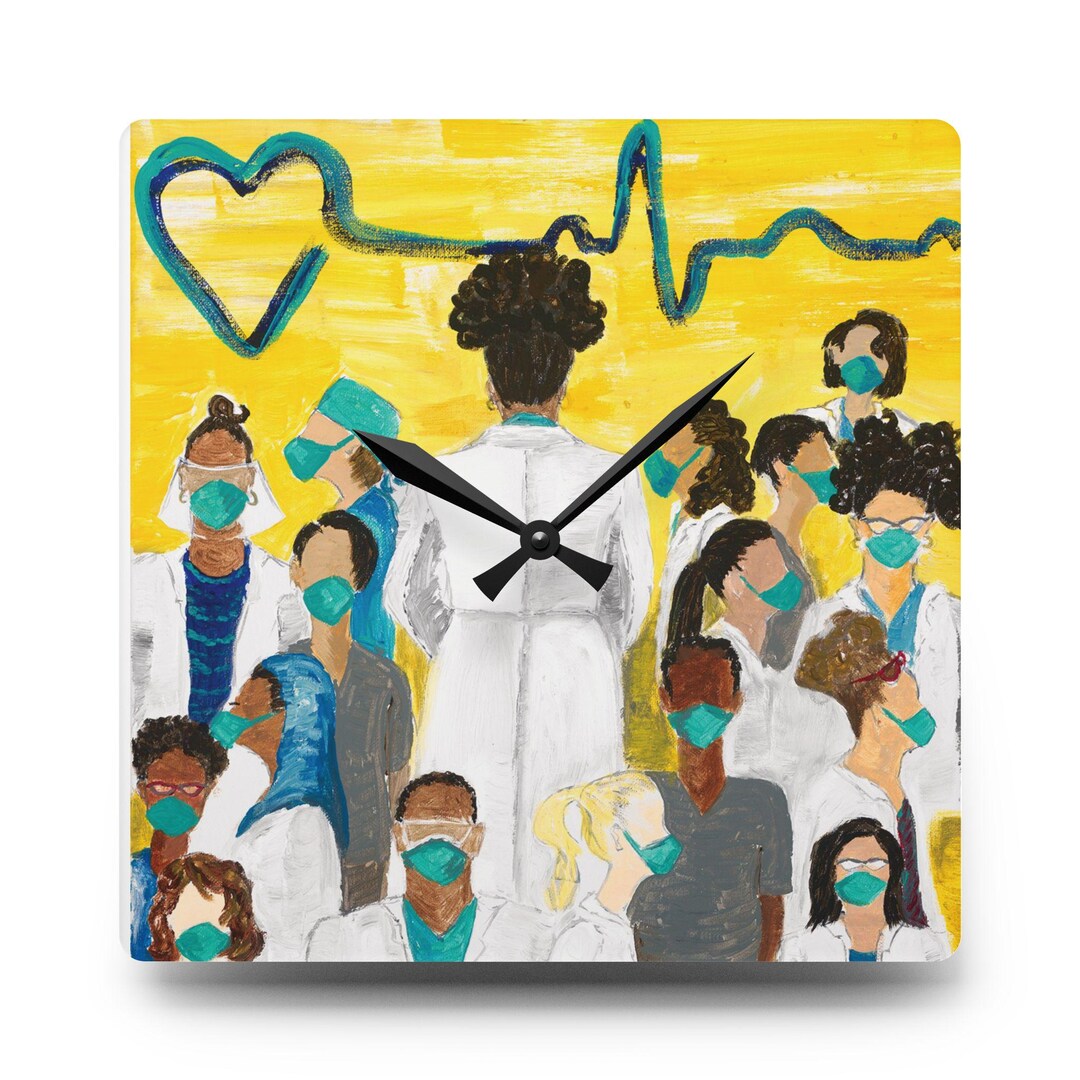 Nurses & Allied Health Clock Acrylic Wall Clock | Every Second Counts ...