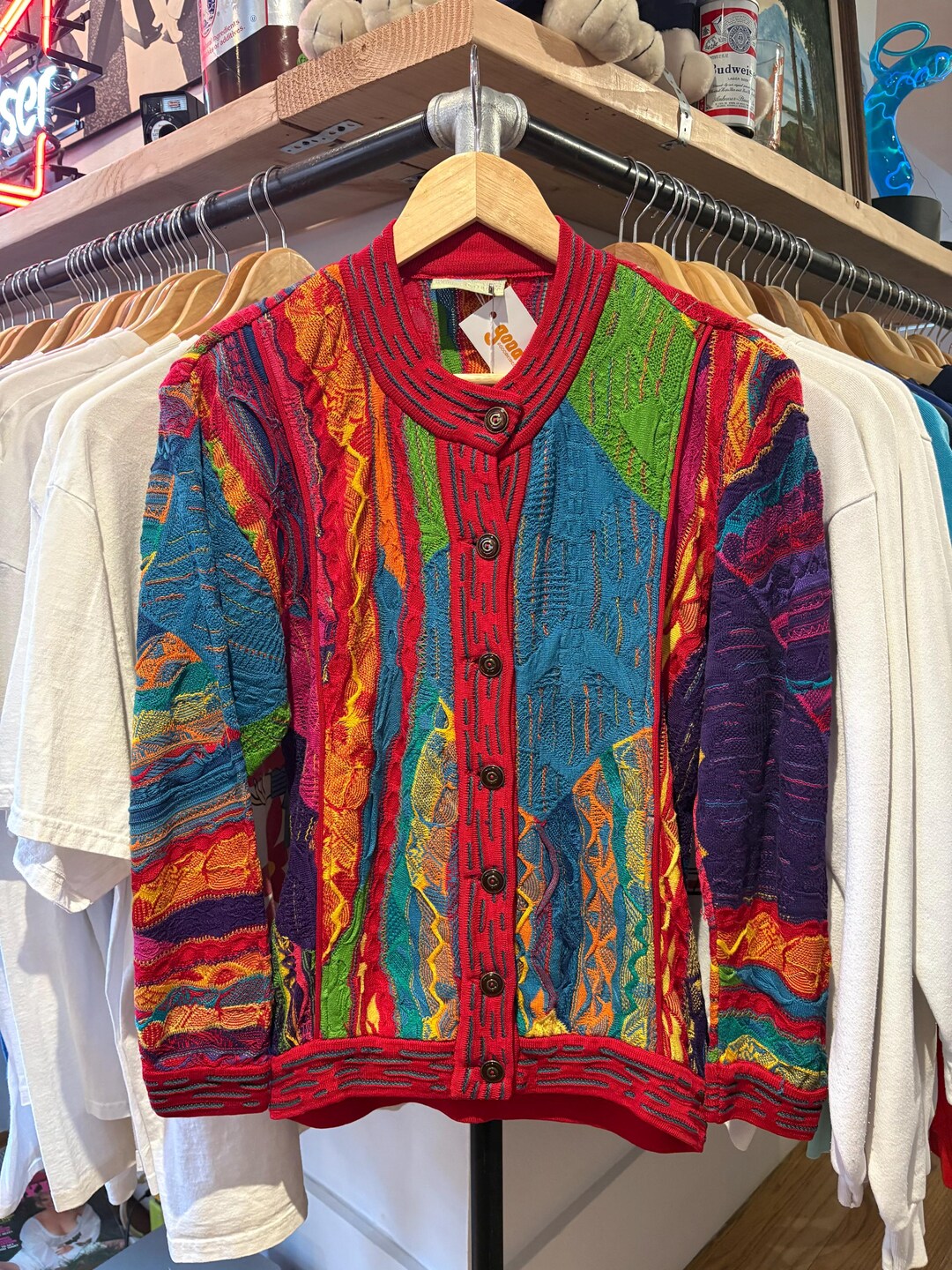 Vintage 1990's Red Coogi 3d-knit Sweater - Etsy