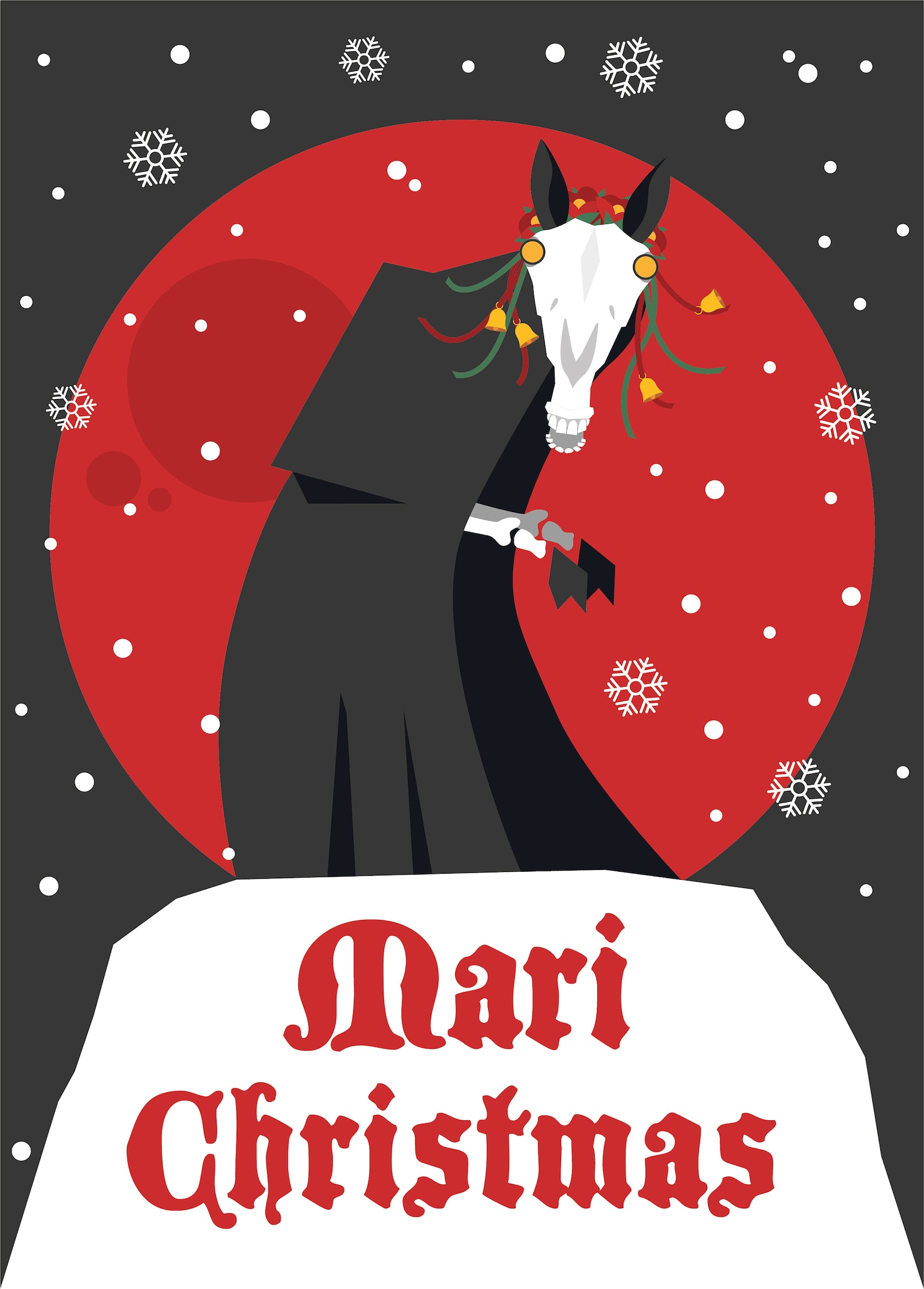 Mari Christmas Greeting Cards 4 Pack - Etsy