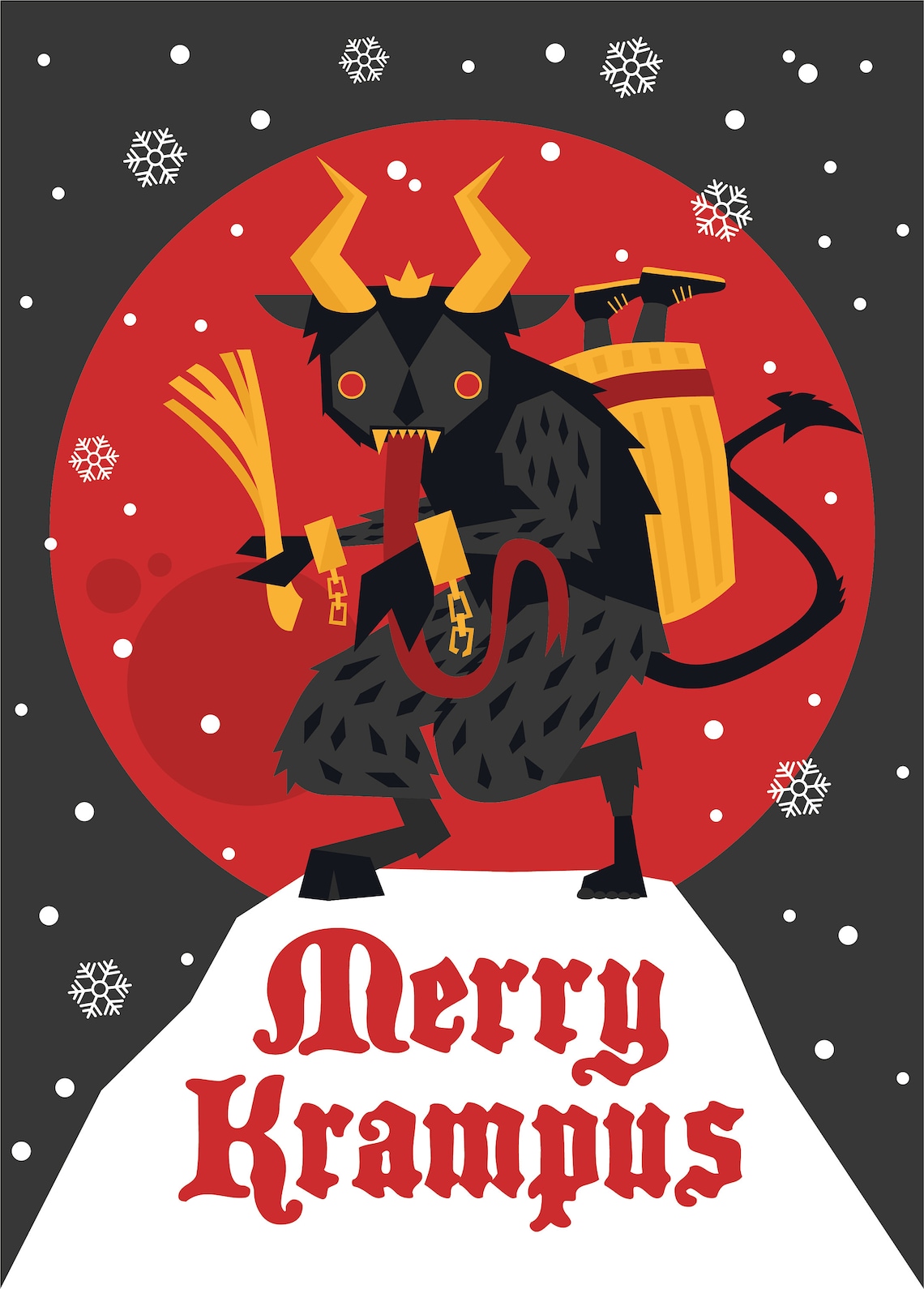 Merry Krampus Greeting Cards - 4 Pack - Etsy