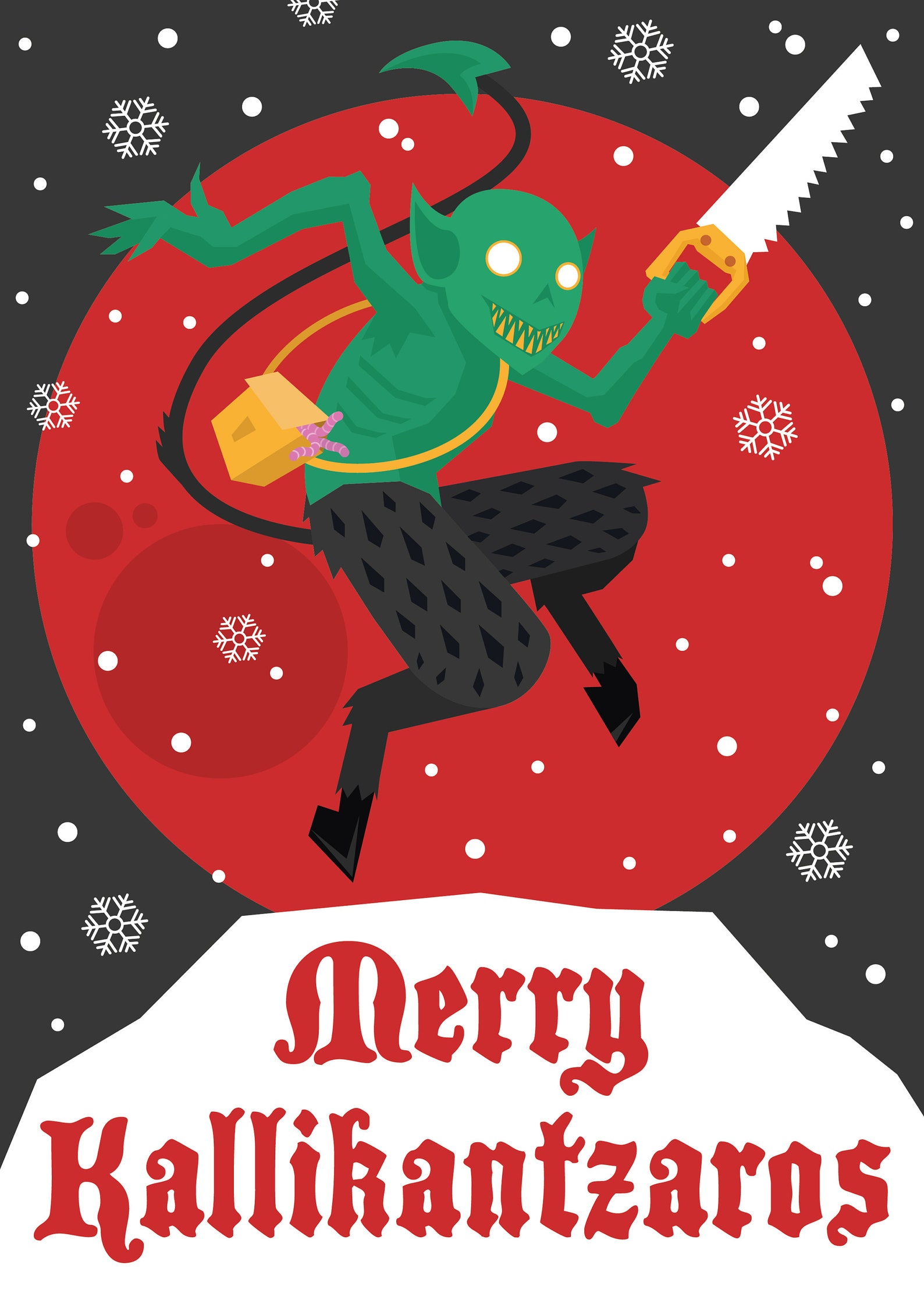 Merry Kallikantzaros Greeting Cards 4 Pack - Etsy