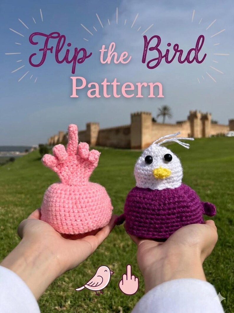 Reversible Flip Bird Crochet Pattern | Funny Amigurumi PDF Design - Etsy