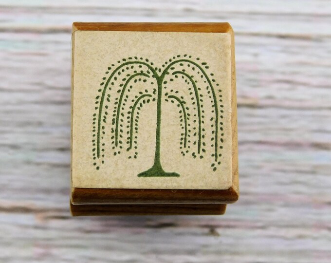 Weeping Willow Tree Rubber Stamp – Nature Tree Stamp for Card Making ...