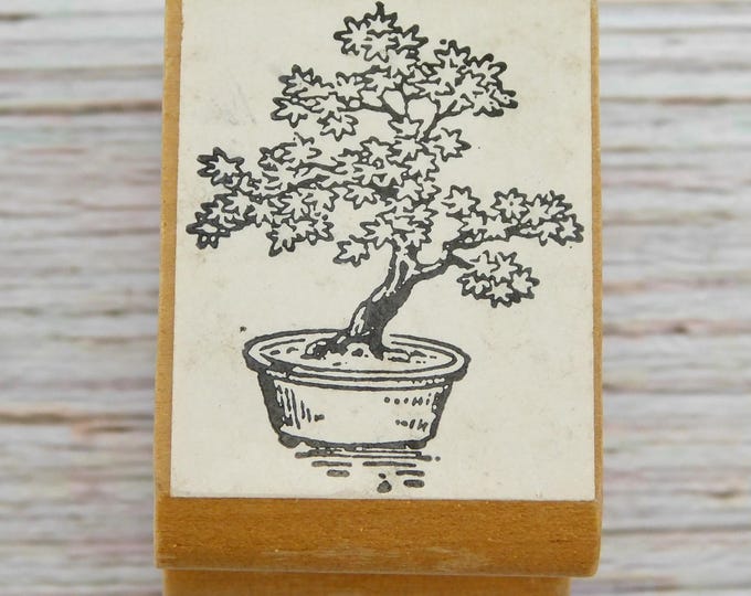 Bonsai Maple Tree Rubber Stamp – Zen Garden Tree Stamp for Cardmaking ...