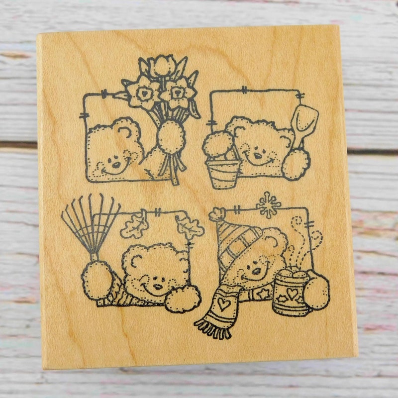 Bear Rubber Stamp - Etsy
