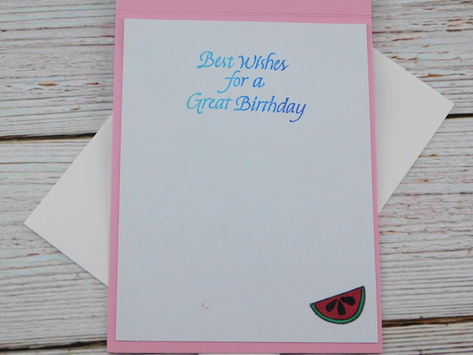 Watermelon Shaker Birthday Card – Handmade Greeting Card - Etsy