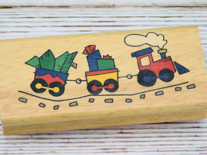 Train Rubber Stamp Christmas Train Canadian Maple - Etsy