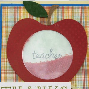 Handmade Teacher Thank You Card – You’re a Good Apple - Shaker Greeting ...