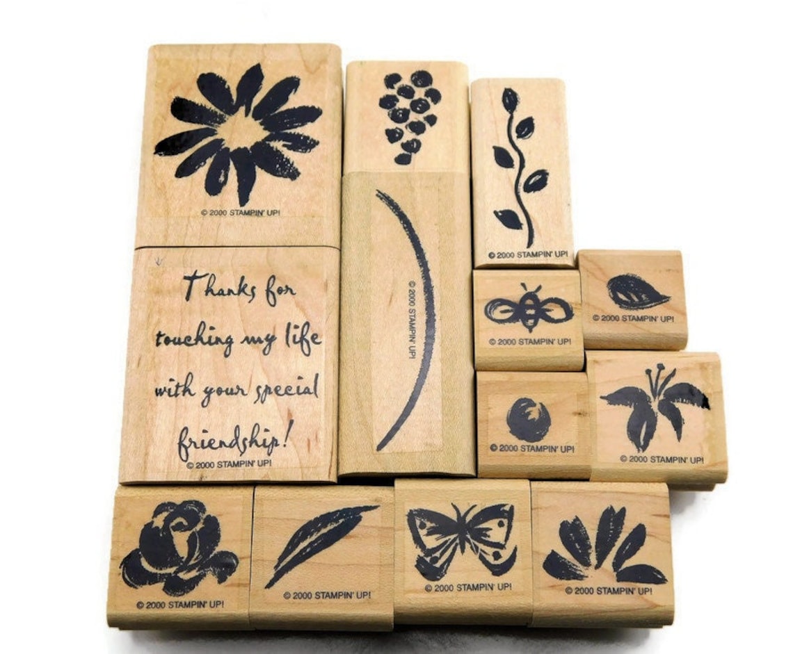 Flower Stamp Set Bee Stamp Butterfly Stamp Stampin up - Etsy