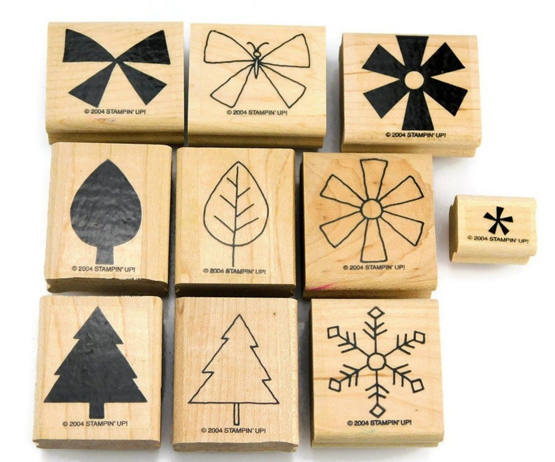 Stampin up Stamps - Shapes and Shadows - Rubber Stamp Set - Wood ...