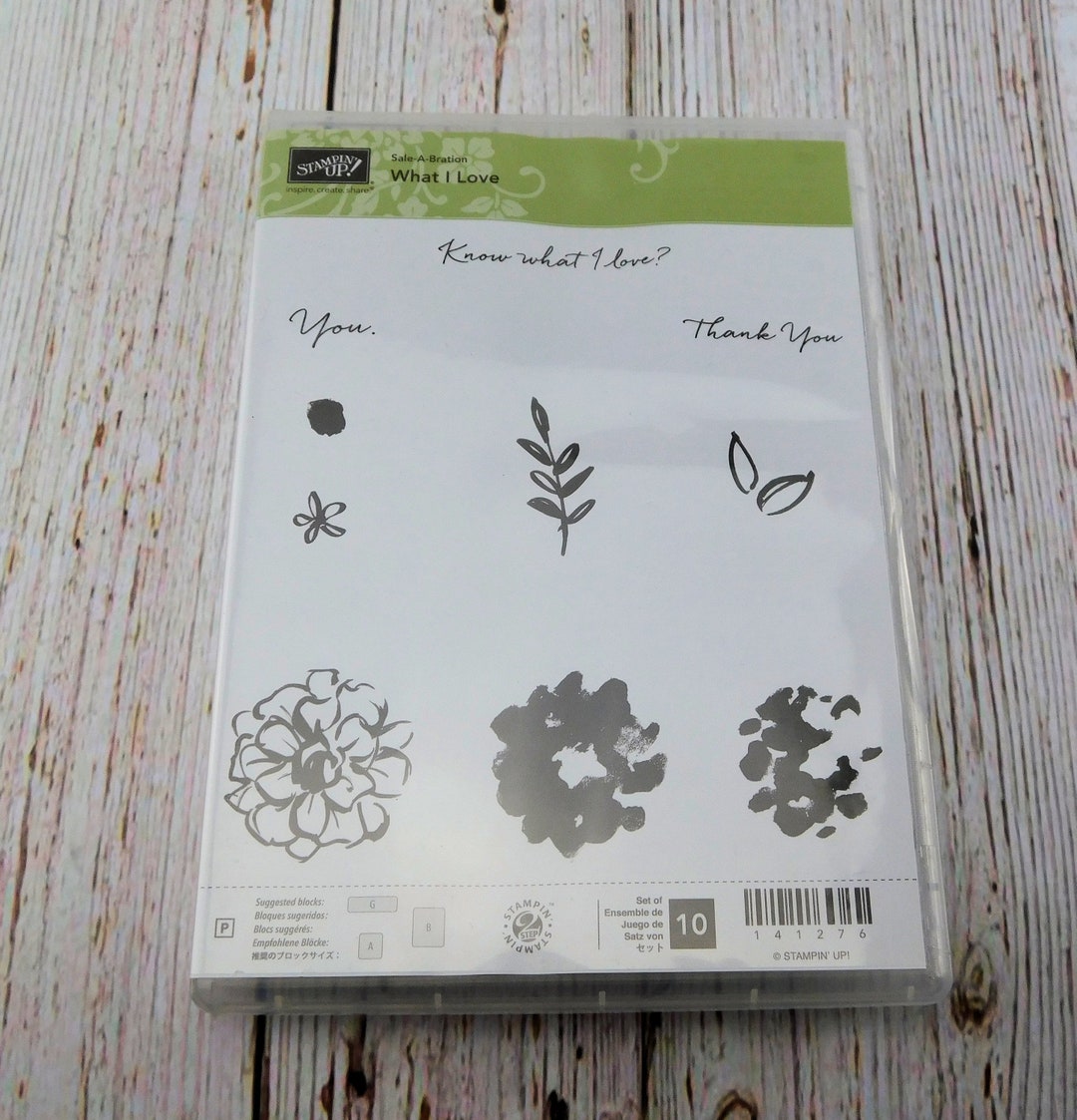 Flower Stamp Set - Stampin up Stamps - What I Love - Clear Cling Stamps ...
