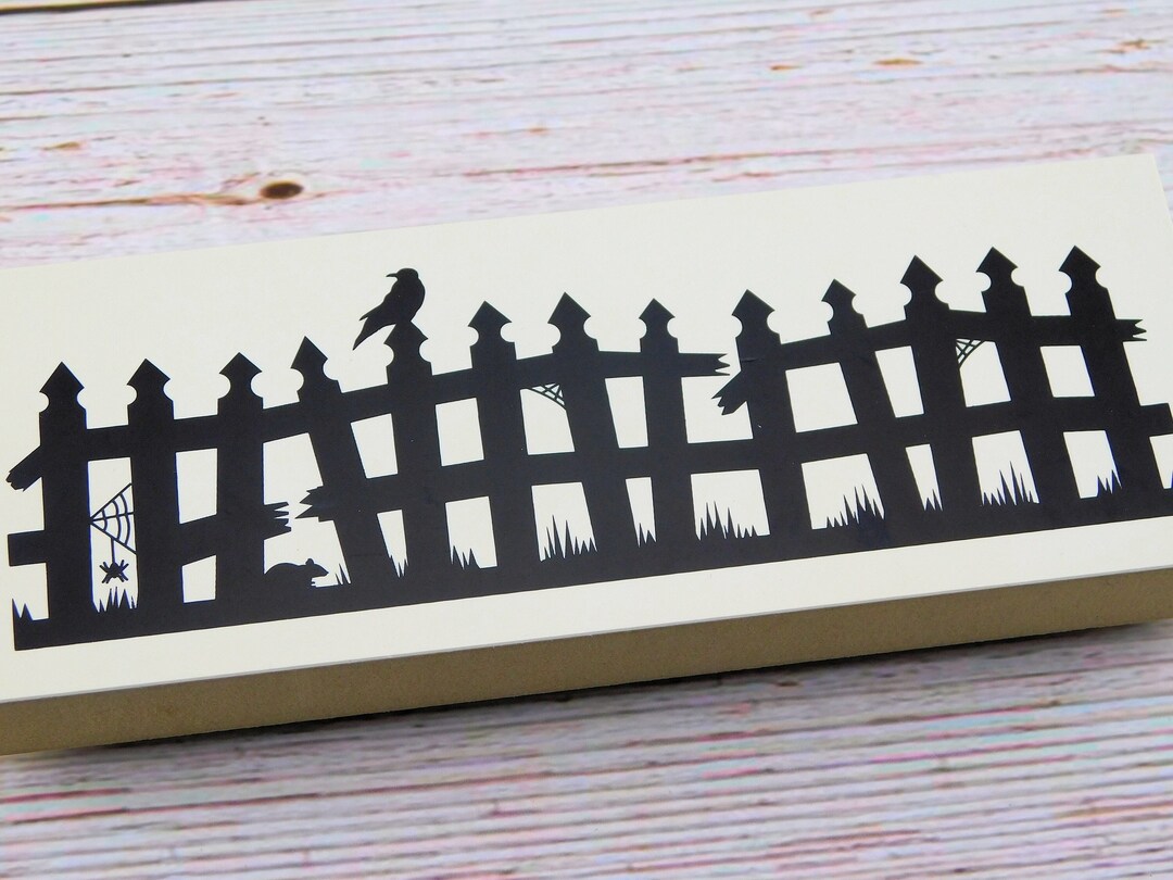 Picket Fence Stamp Fence Rubber Stamp Halloween Stamp - Etsy