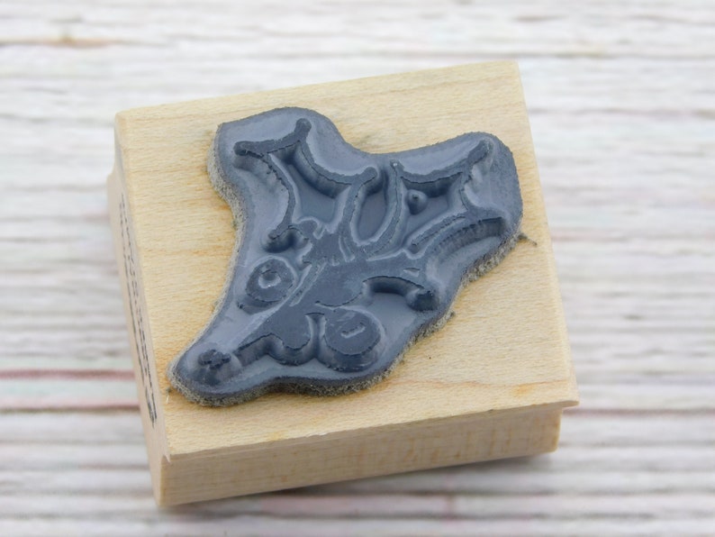 Holly Rubber Stamp - Small Holly Stamp - Christmas Holly - Art ...