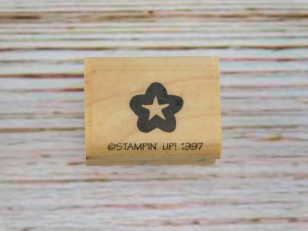 Star Rubber Stamp - Star Flower Stamp - Stampin up Stamps - Wood ...