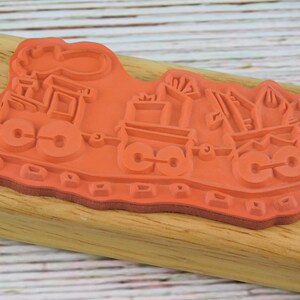Train Rubber Stamp Christmas Train Canadian Maple Collections Wood ...