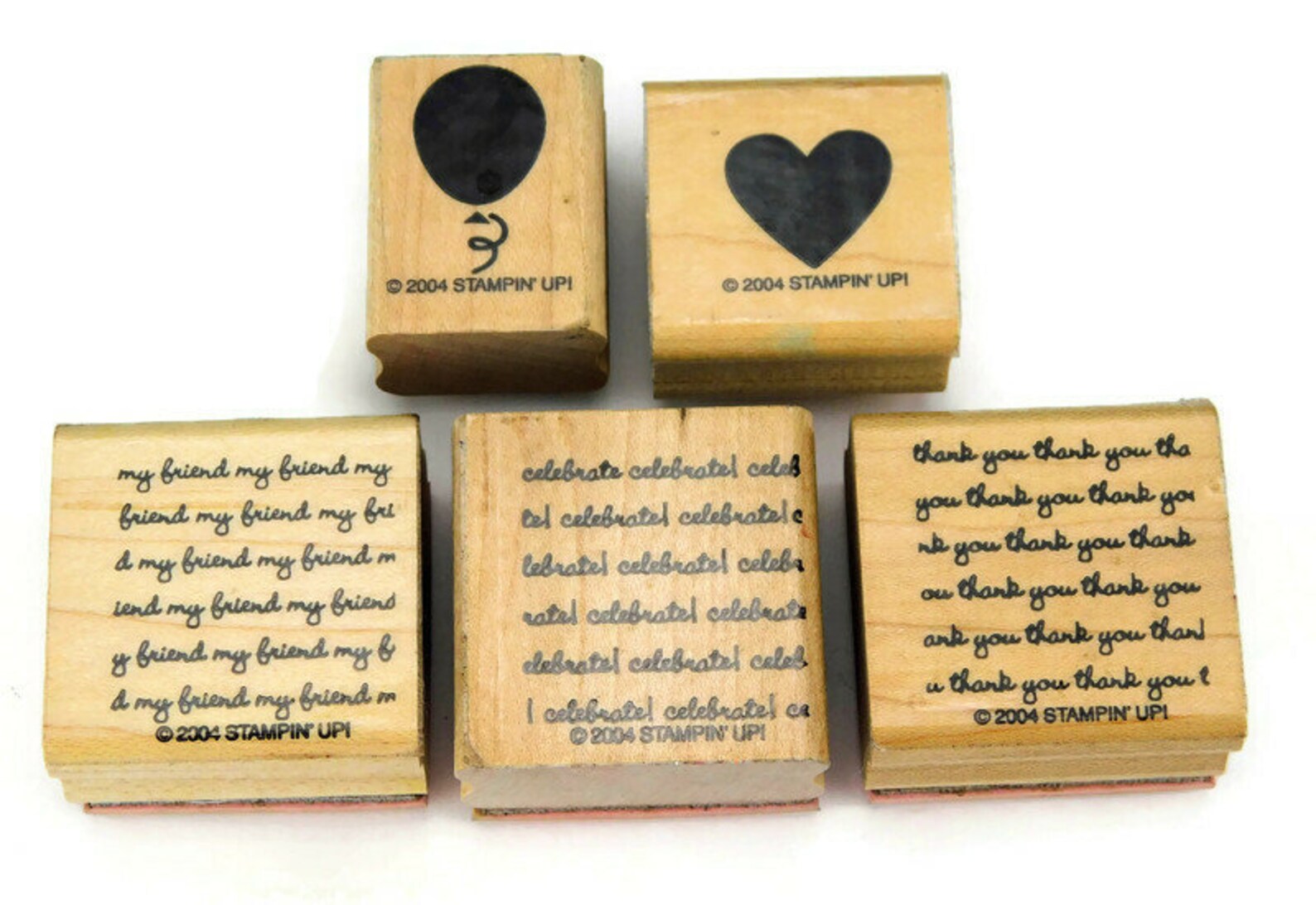 Stampin up Stamps Mini Messages Rubber Stamp Set Wood - Etsy