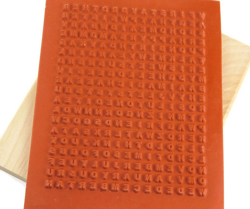 Word Search Stamp Word Search Puzzle Stampin up Rubber - Etsy