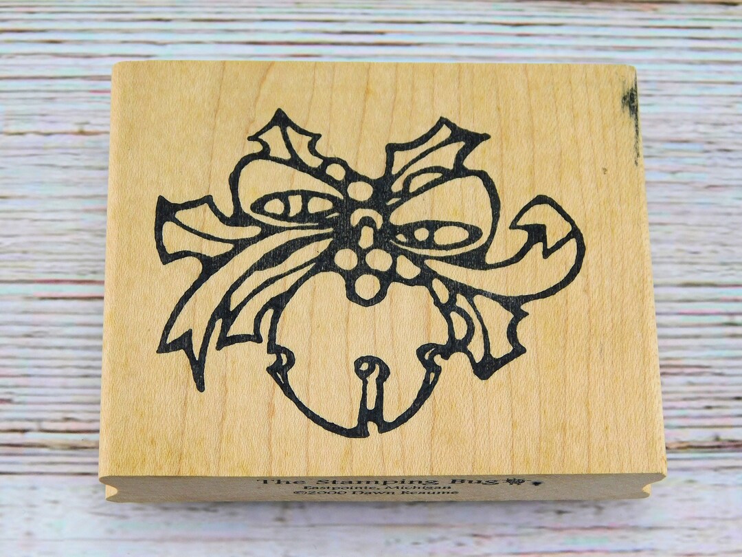 Sleigh Bell Stamp Bell Rubber Stamp Christmas Bell the - Etsy
