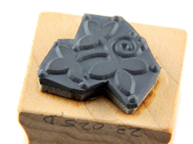 Leaf Rubber Stamp Small Leaf Stamp Magenta Stamps Wood - Etsy