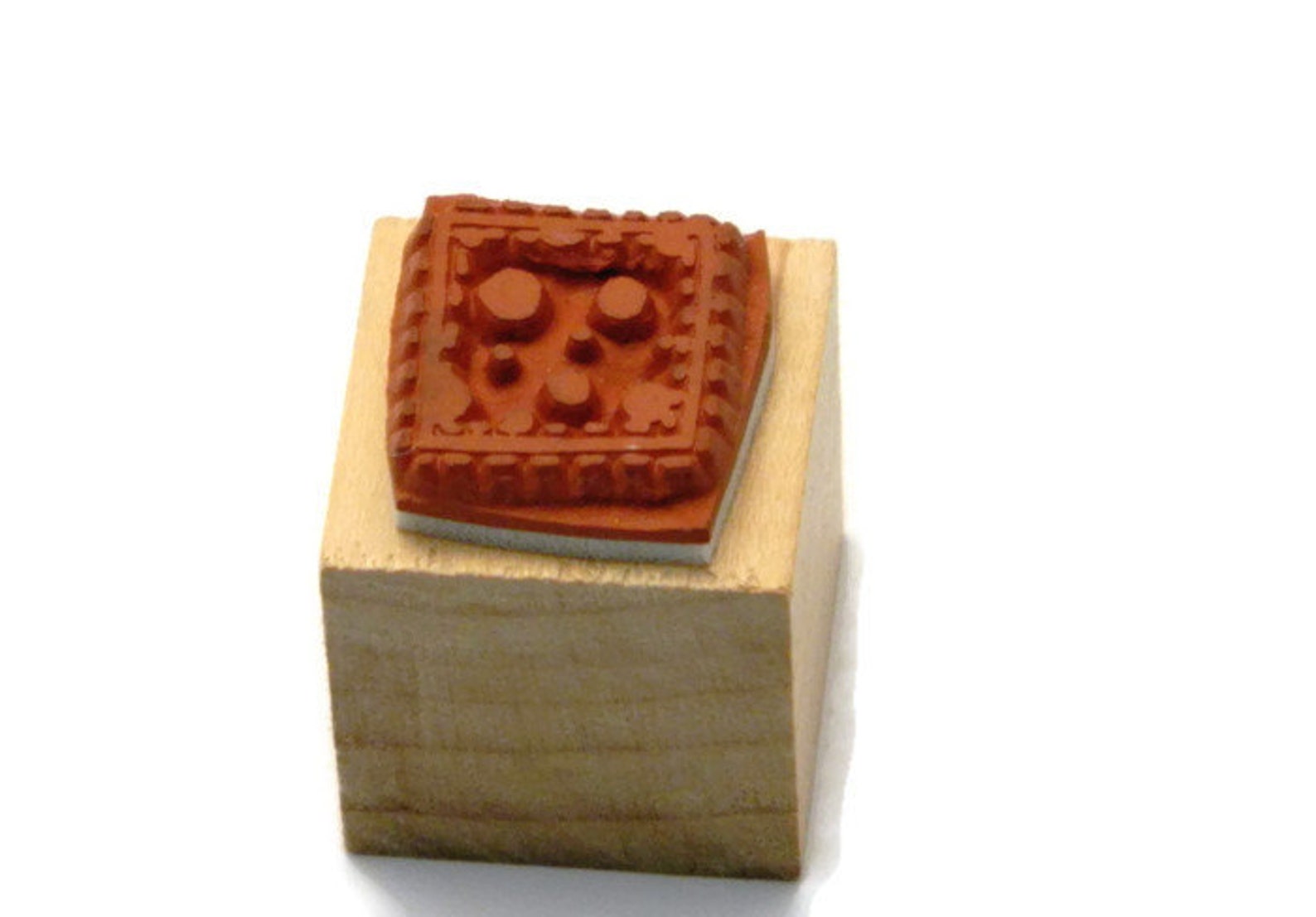 Random Dots Rubber Stamp Small Dots Stamp Wood Mounted Stamp - Etsy