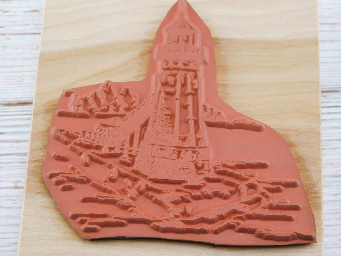Lighthouse Stamp Nautical Rubber Stamp Wood Mounted Stamp - Etsy