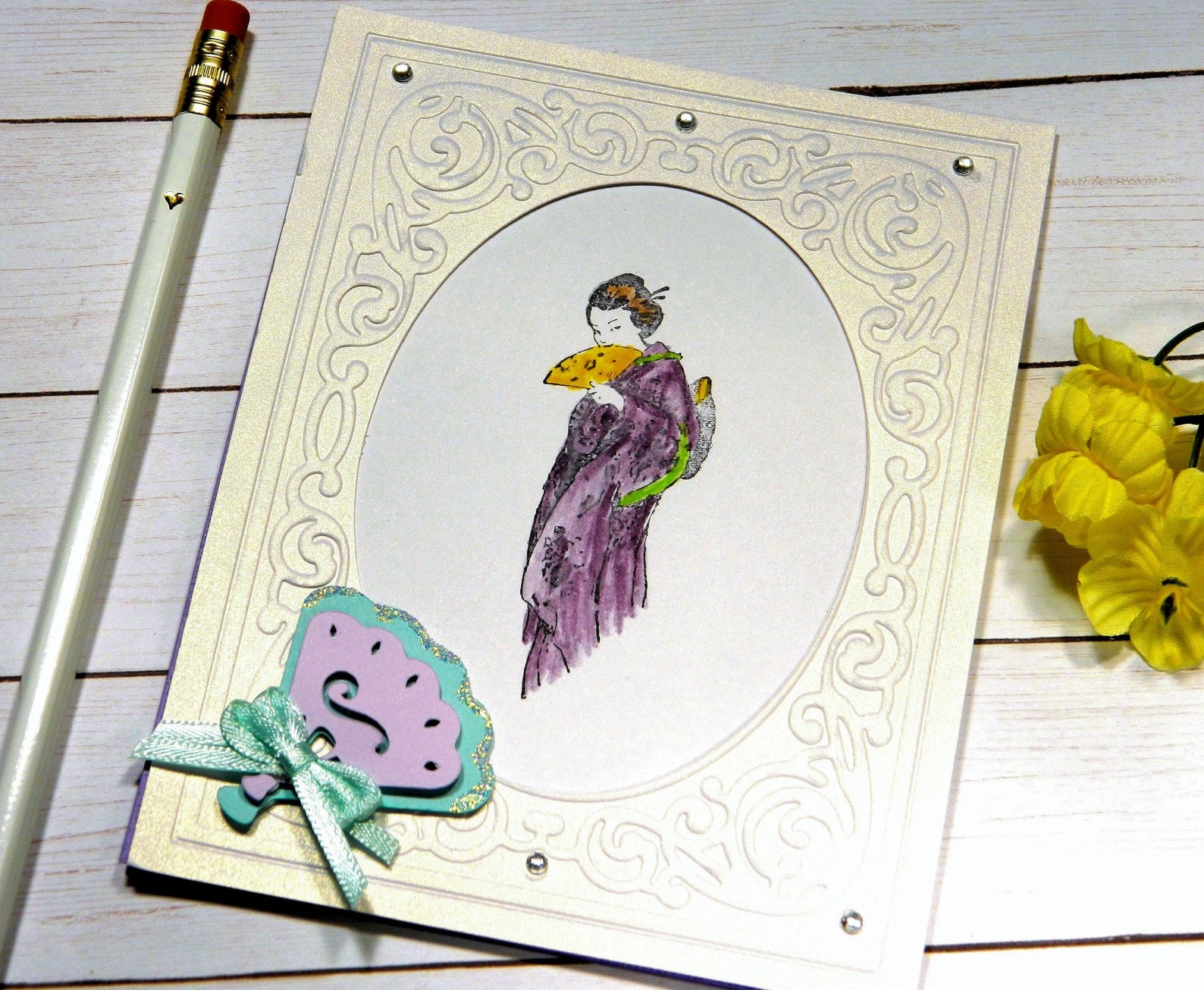 Geisha Birthday Card Japanese Geisha Girl Birthday Greeting Card ...