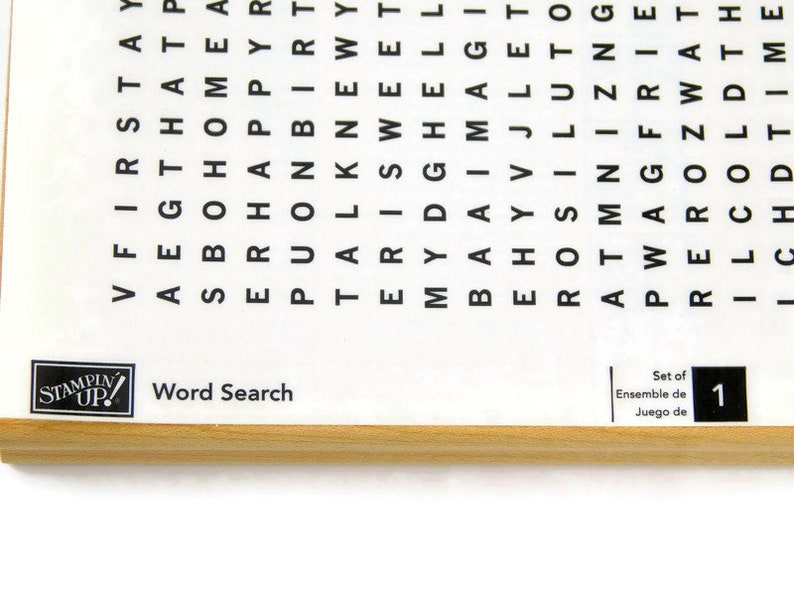 Word Search Stamp Word Search Puzzle Stampin up Rubber - Etsy