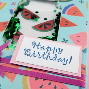 Watermelon Shaker Birthday Card – Handmade Greeting Card - Etsy