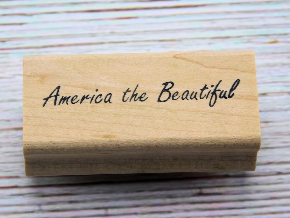 America the Beautiful Rubber Stamp Patriotic Stamp Just - Etsy