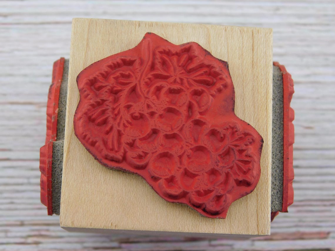 Fruit Stamp Set - Fruit Rubber Stamp Cube - Apples - Pears ...