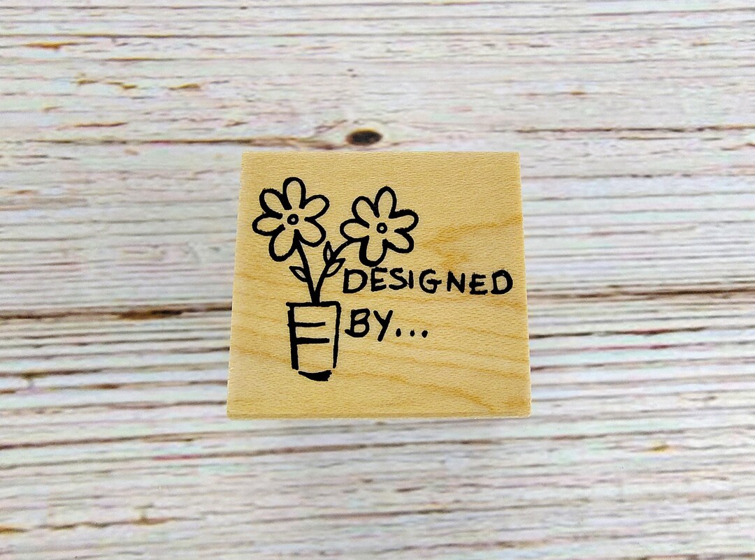 Designed by Rubber Stamp – Handmade by Flowers in Vase – Great ...