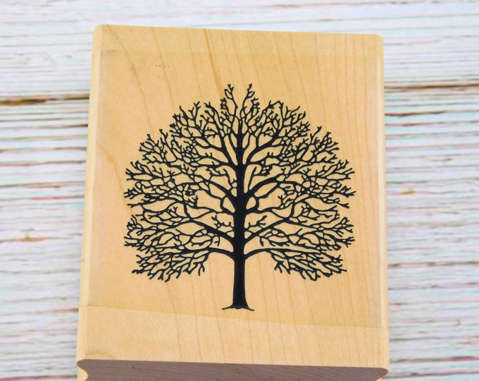 Tree Rubber Stamp - Tree Silhouette - Custer's Last Stamp - Wood Mount ...