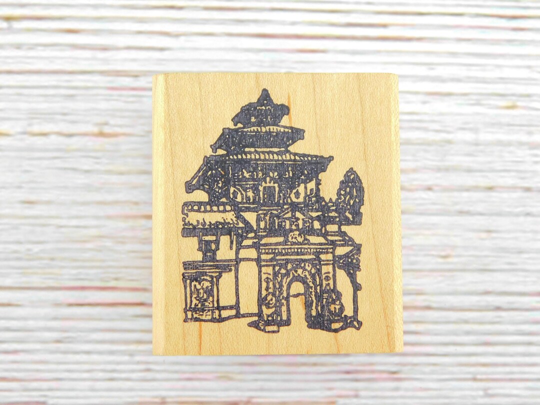 Asian Temple Rubber Stamp – Good Stamps Stamp Goods Wood Mounted ...