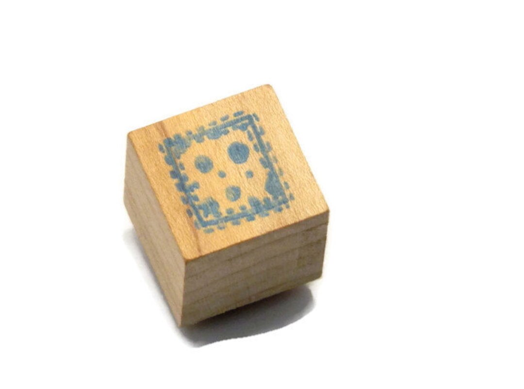 Random Dots Rubber Stamp Small Dots Stamp Wood Mounted Stamp - Etsy