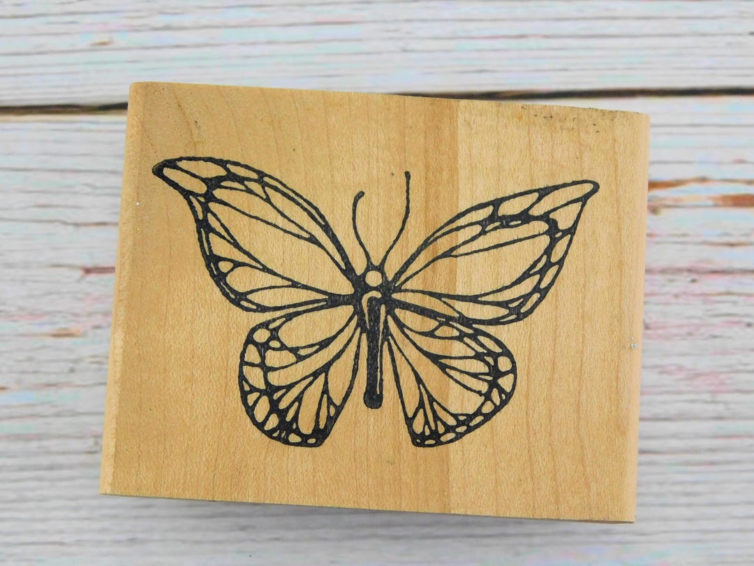 Butterfly Rubber Stamp - Insect Stamp -the Stamping Bug - Wood Mount ...